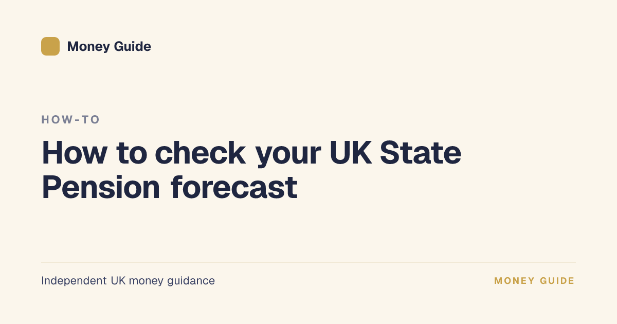 How to check your UK State Pension forecast · Money Guide
